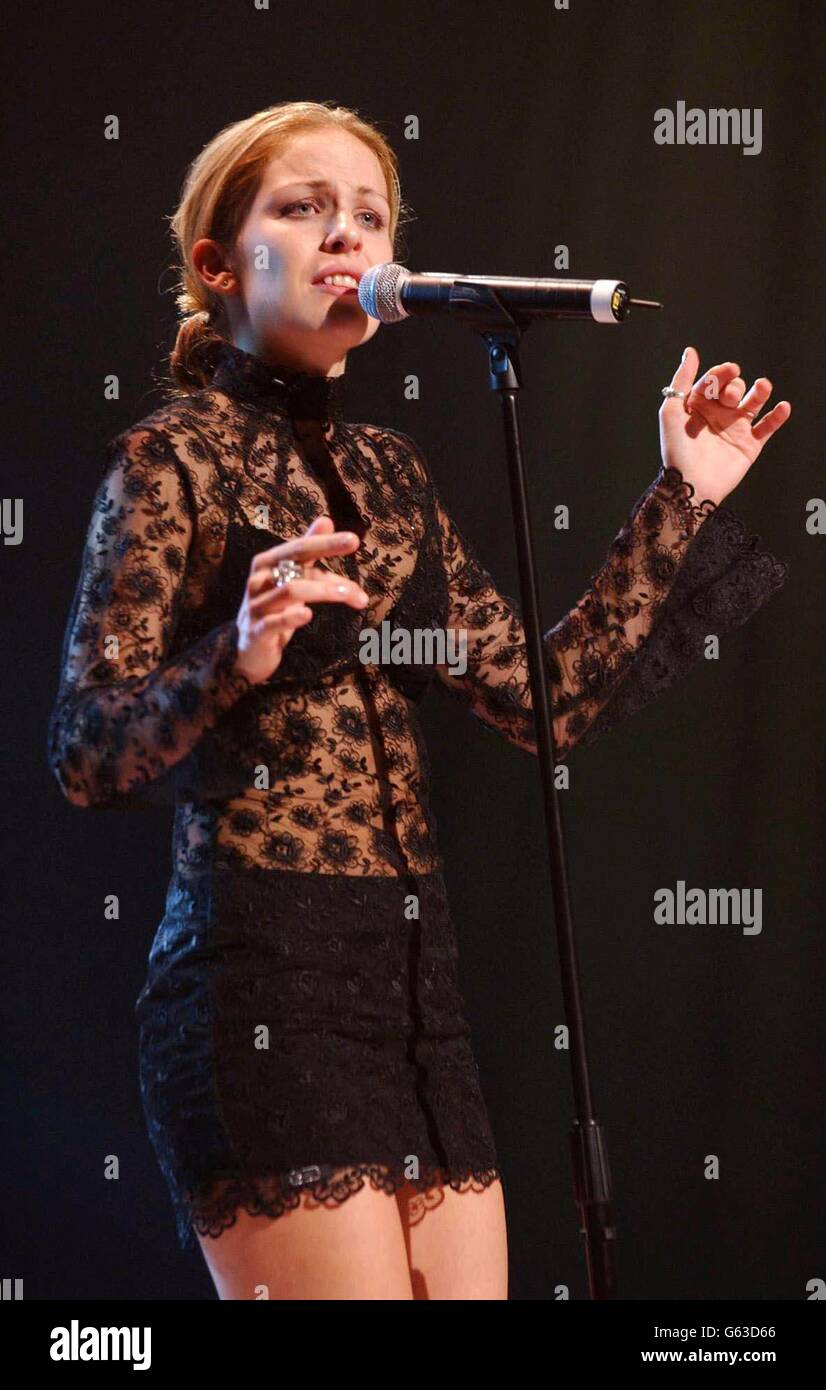 Pippa Fulton, 20, from Hull, sings during rehearsals on the first night ...