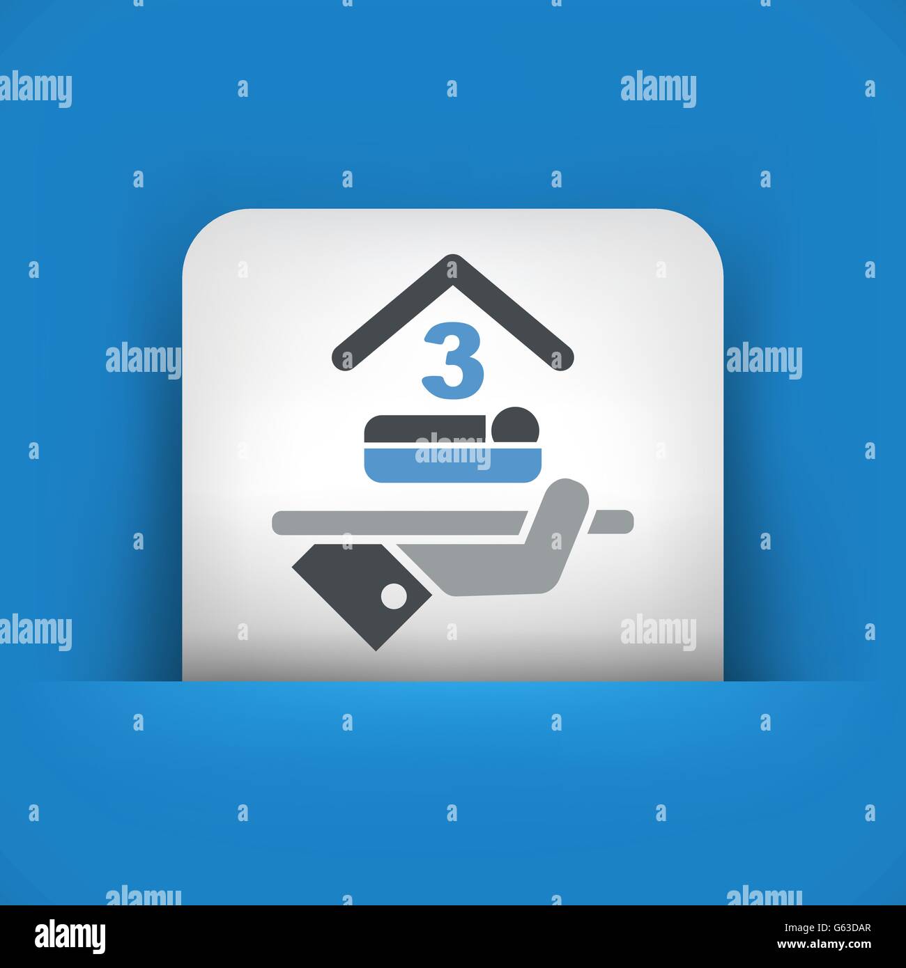 Hotel icon. Triple bedroom Stock Vector Image & Art - Alamy