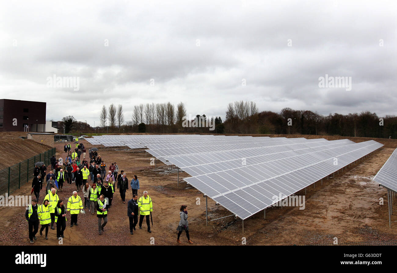 s first ever solar meadow opens Stock Photo - Alamy