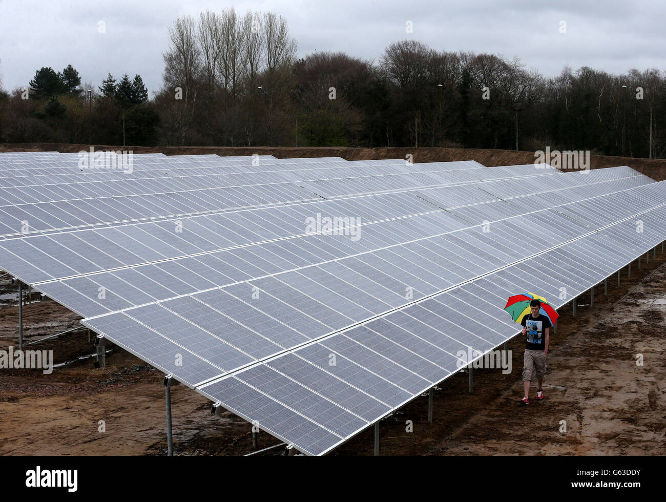 s first ever solar meadow opens Stock Photo - Alamy