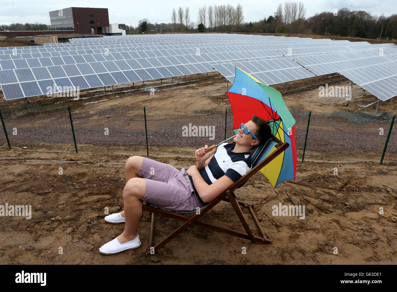 s first ever solar meadow opens Stock Photo - Alamy
