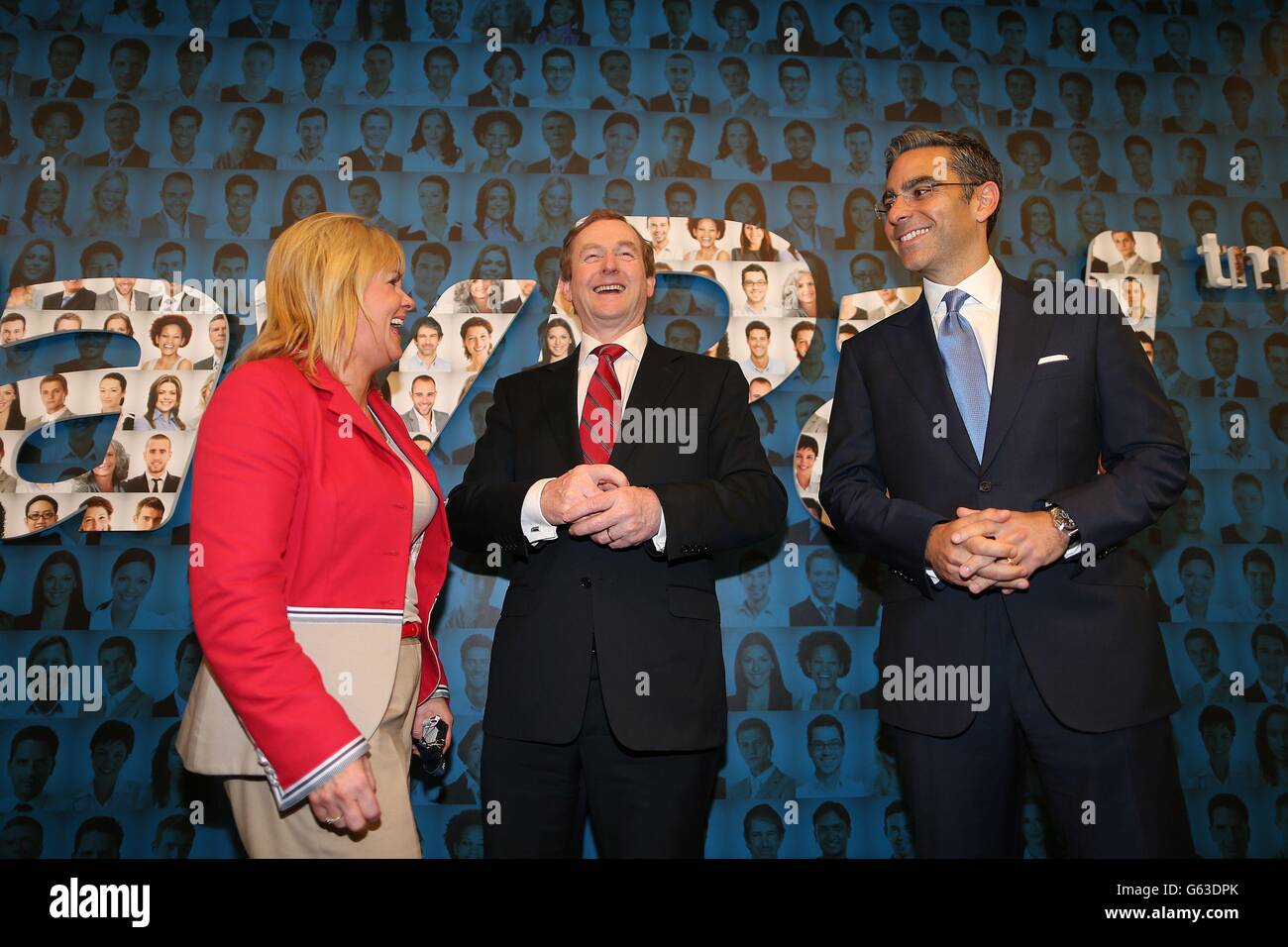Taoiseach Enda Kenny (centre) opens the new eBay Inc European ...