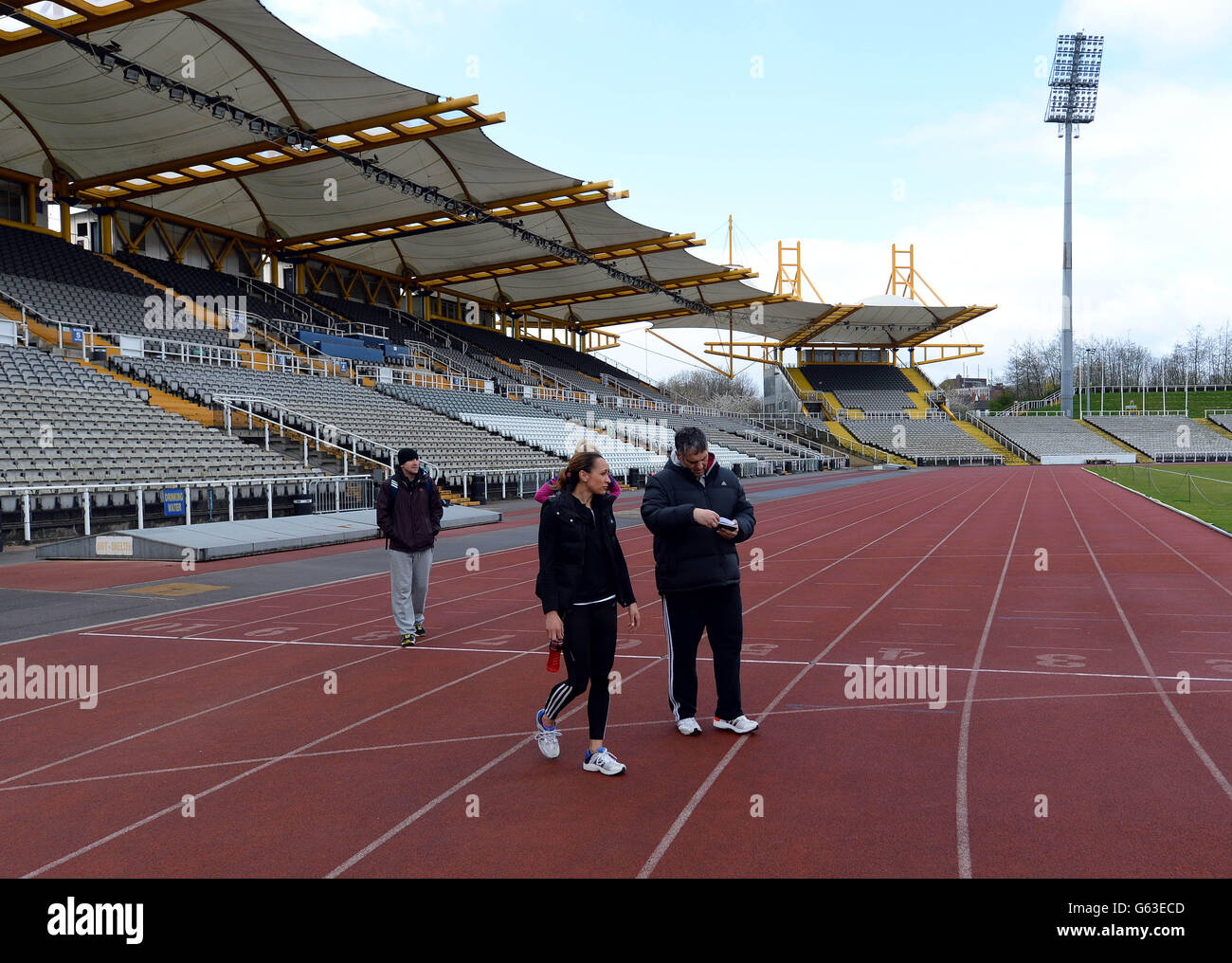 Athletics - Jessica Ennis Training - Don Valley Stadium Stock Photo - Alamy
