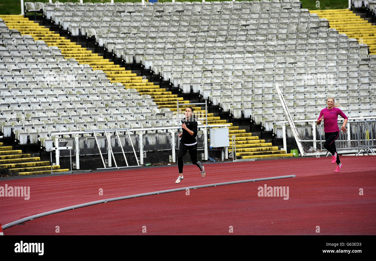 Athletics - Jessica Ennis Training - Don Valley Stadium Stock Photo - Alamy