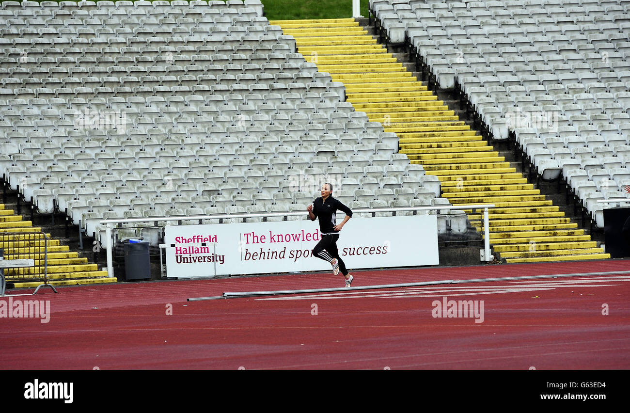 Athletics - Jessica Ennis Training - Don Valley Stadium Stock Photo - Alamy