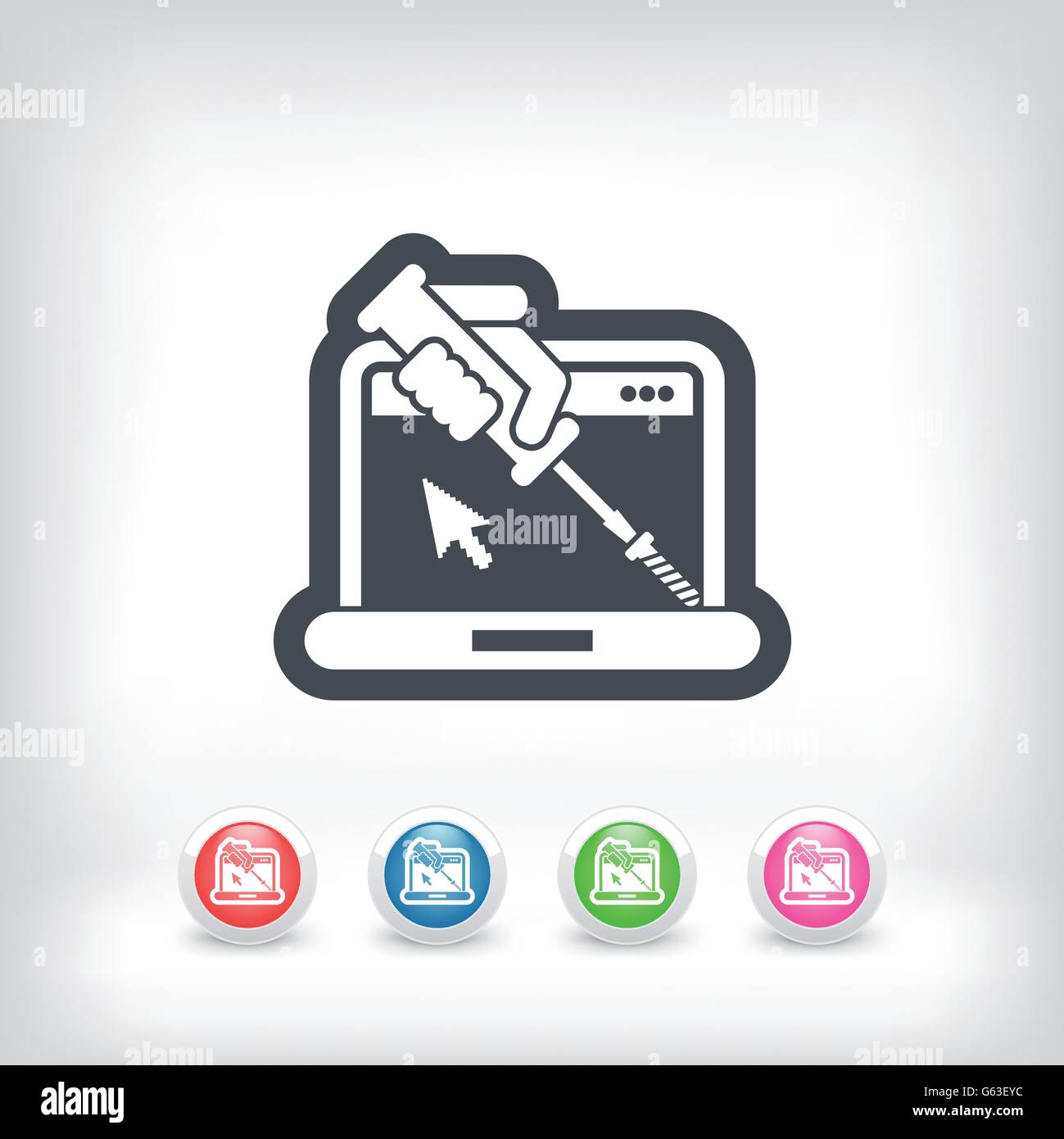 Computer assistance icon Stock Vector Image & Art - Alamy