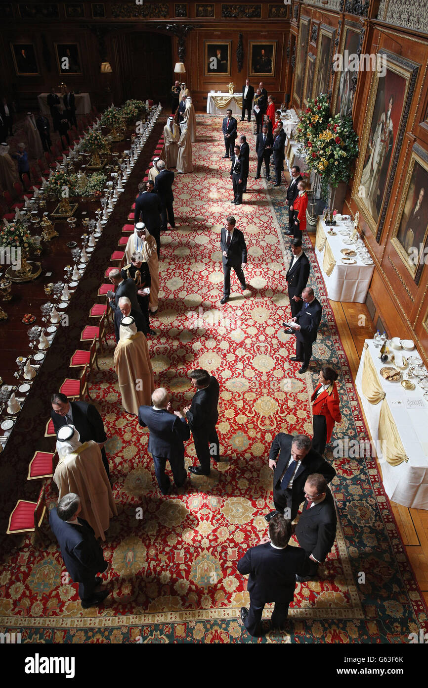 Guests take their seats for a State Luncheon for The President of the ...