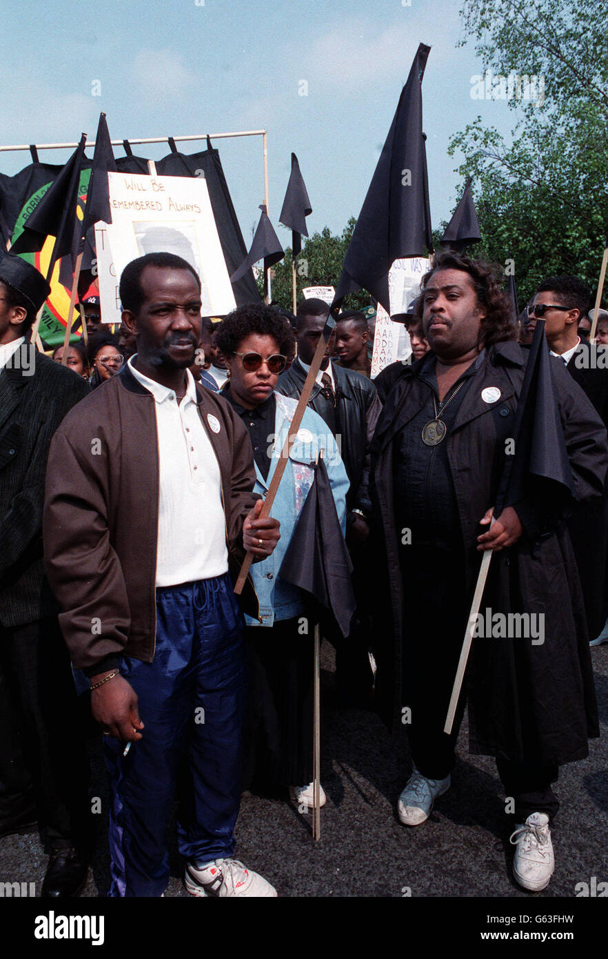 American preacher the Rev Al Sharpton (right) with Richard and Audrey ...