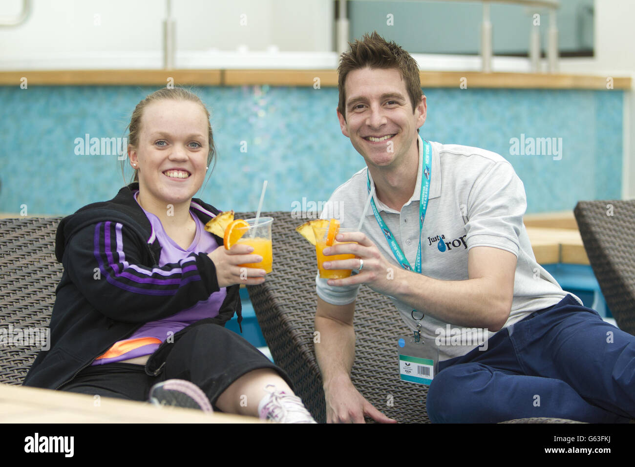 Paralympic swimmer Ellie Simmonds (left) and Chris Cook, former Olympic ...