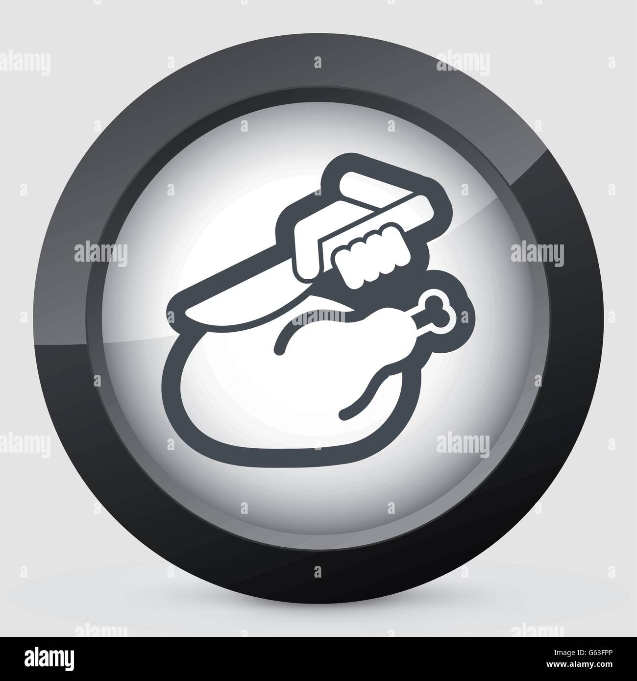 Ham meat plate Stock Vector Images - Alamy