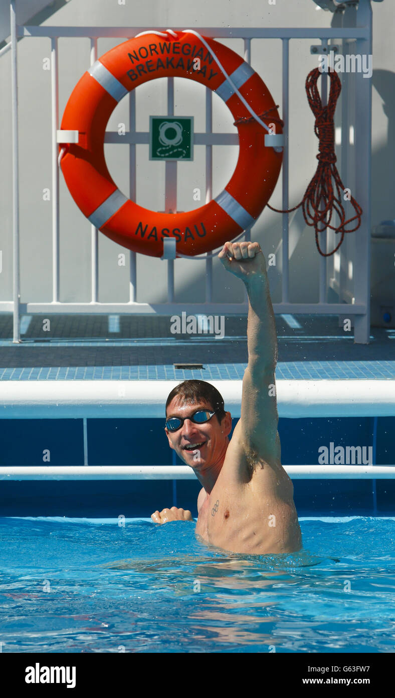 Chris Cook, former Olympic swimmer and Just a Drop School Ambassador ...