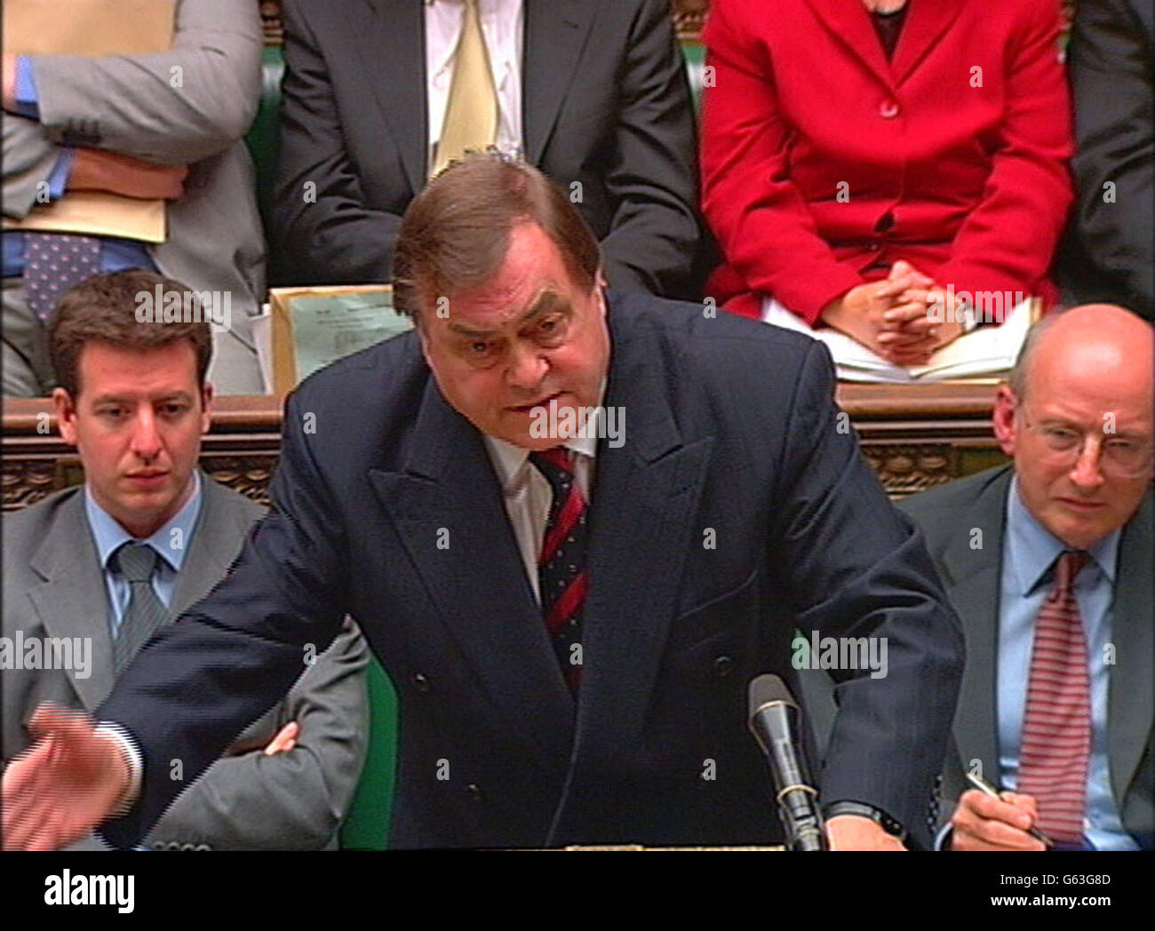 Screen grab of Deputy Prime Minister John Prescott talking about the ...