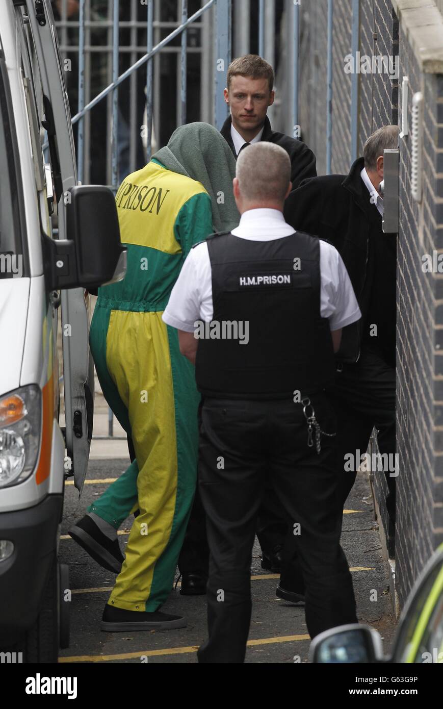 Mark Bridger arrives at Mold Crown Court, charged with abducting and ...