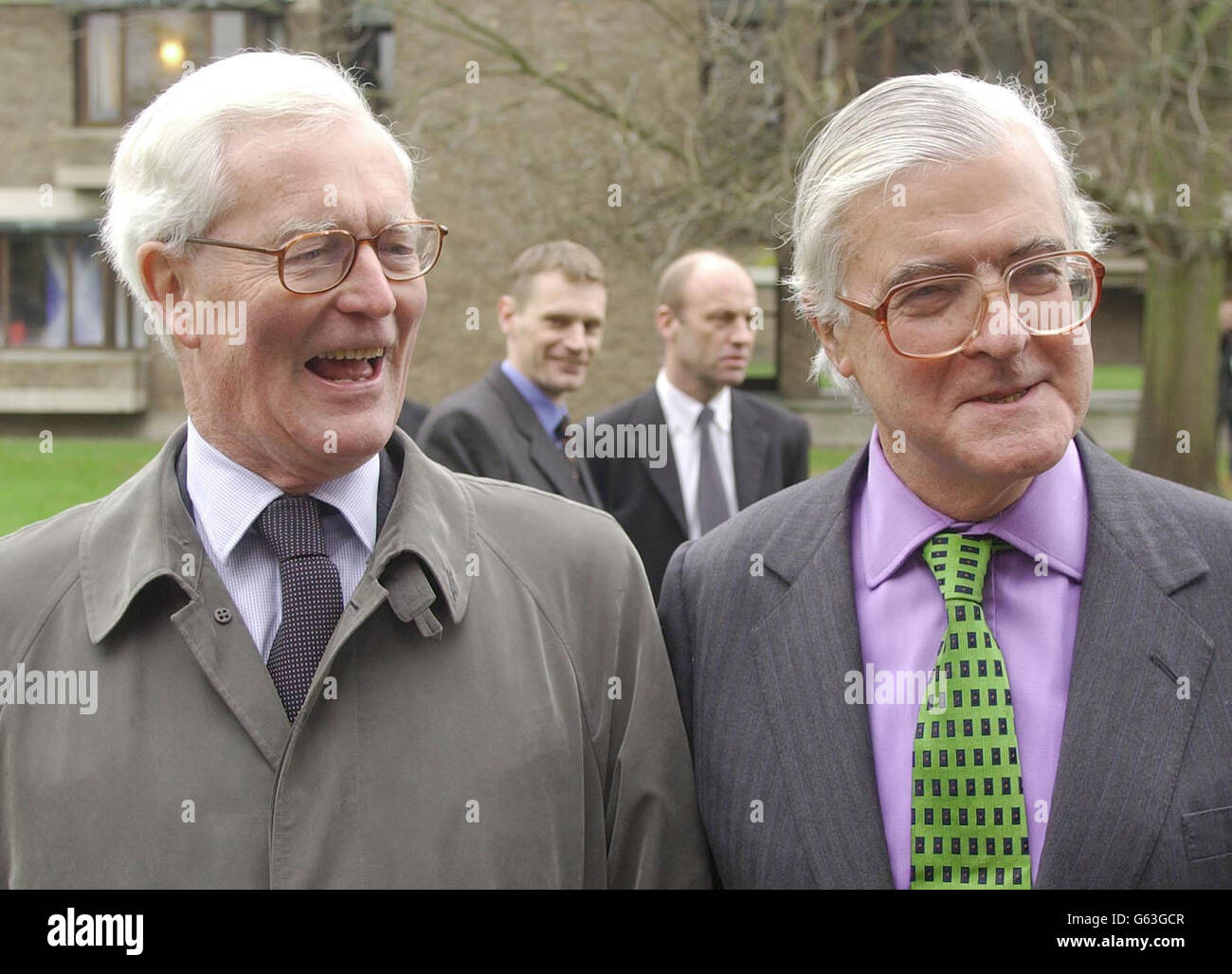 Douglas Hurd (left) and Kenneth Baker former Ministers in the Thatcher ...