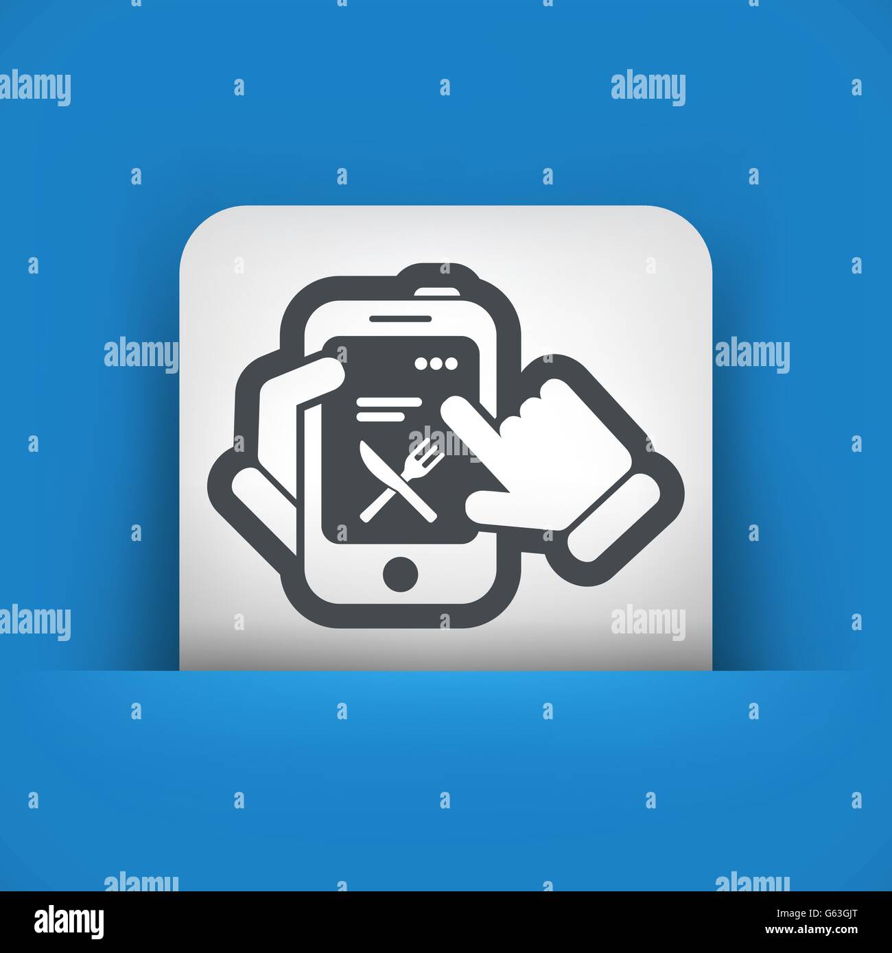 Smartphone icon. Food, restaurant and recipes Stock Vector Image & Art ...