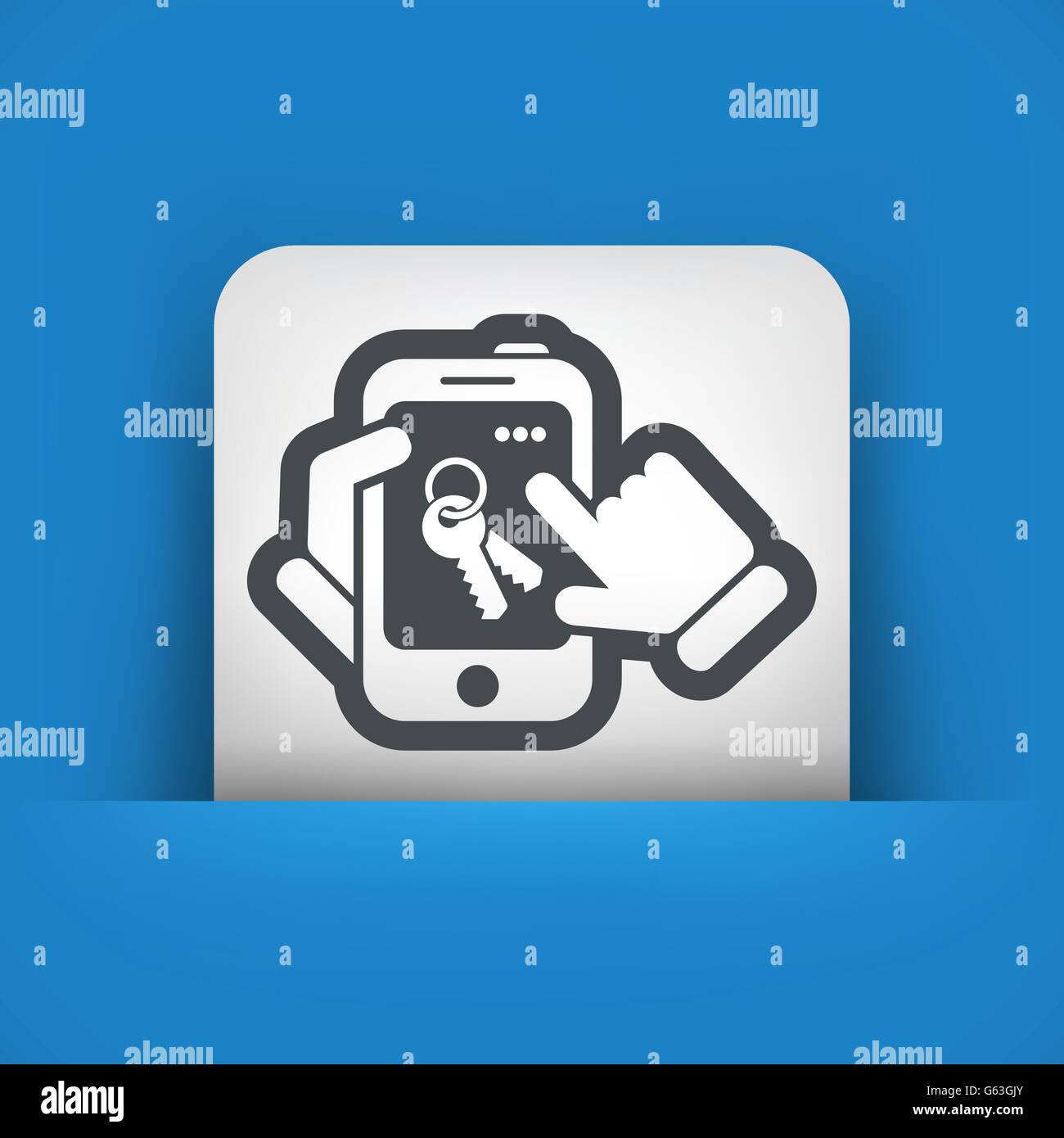 Smartphone icon. Key access Stock Vector Image & Art - Alamy