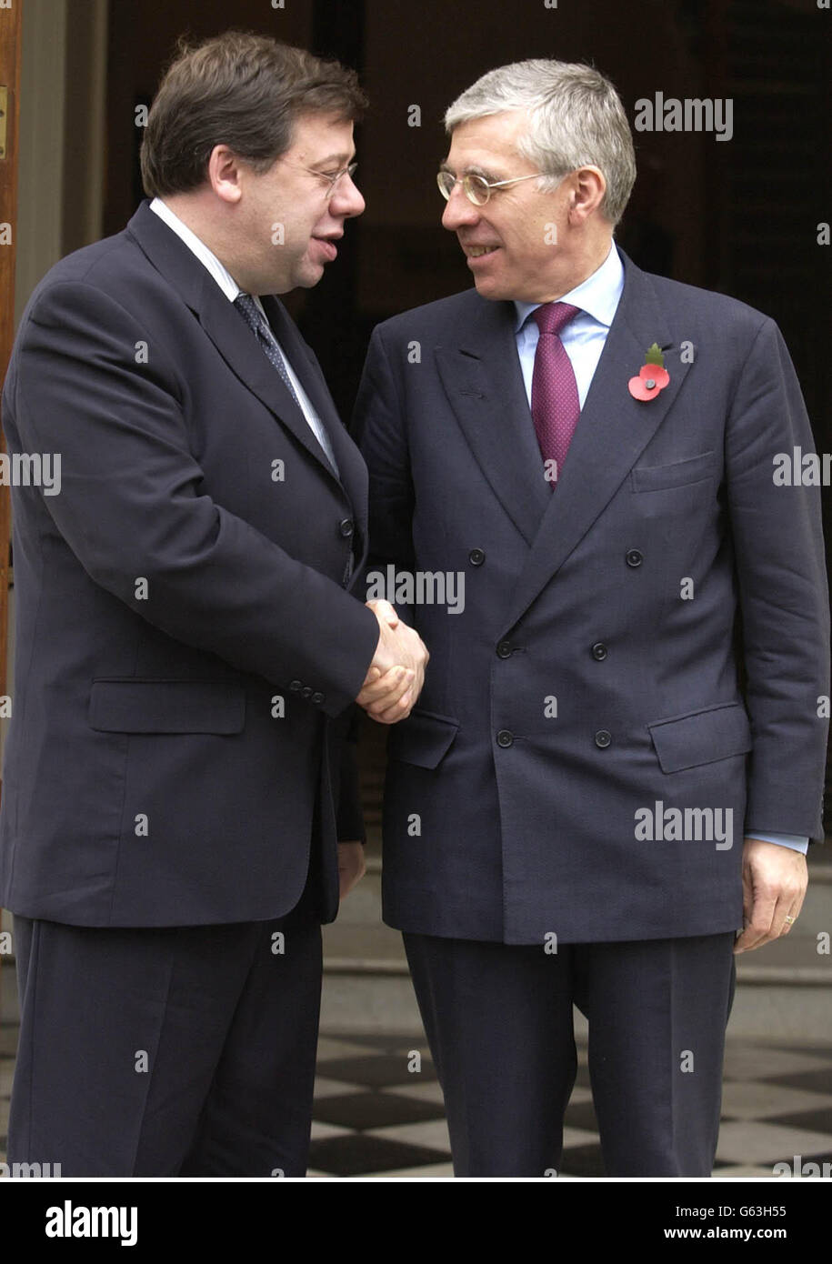 Jack Straw meets Brian Cowen Stock Photo - Alamy