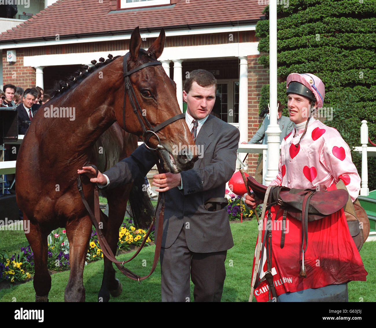 Cahervillahow with jockey Charlie Swan after being demoted from first ...