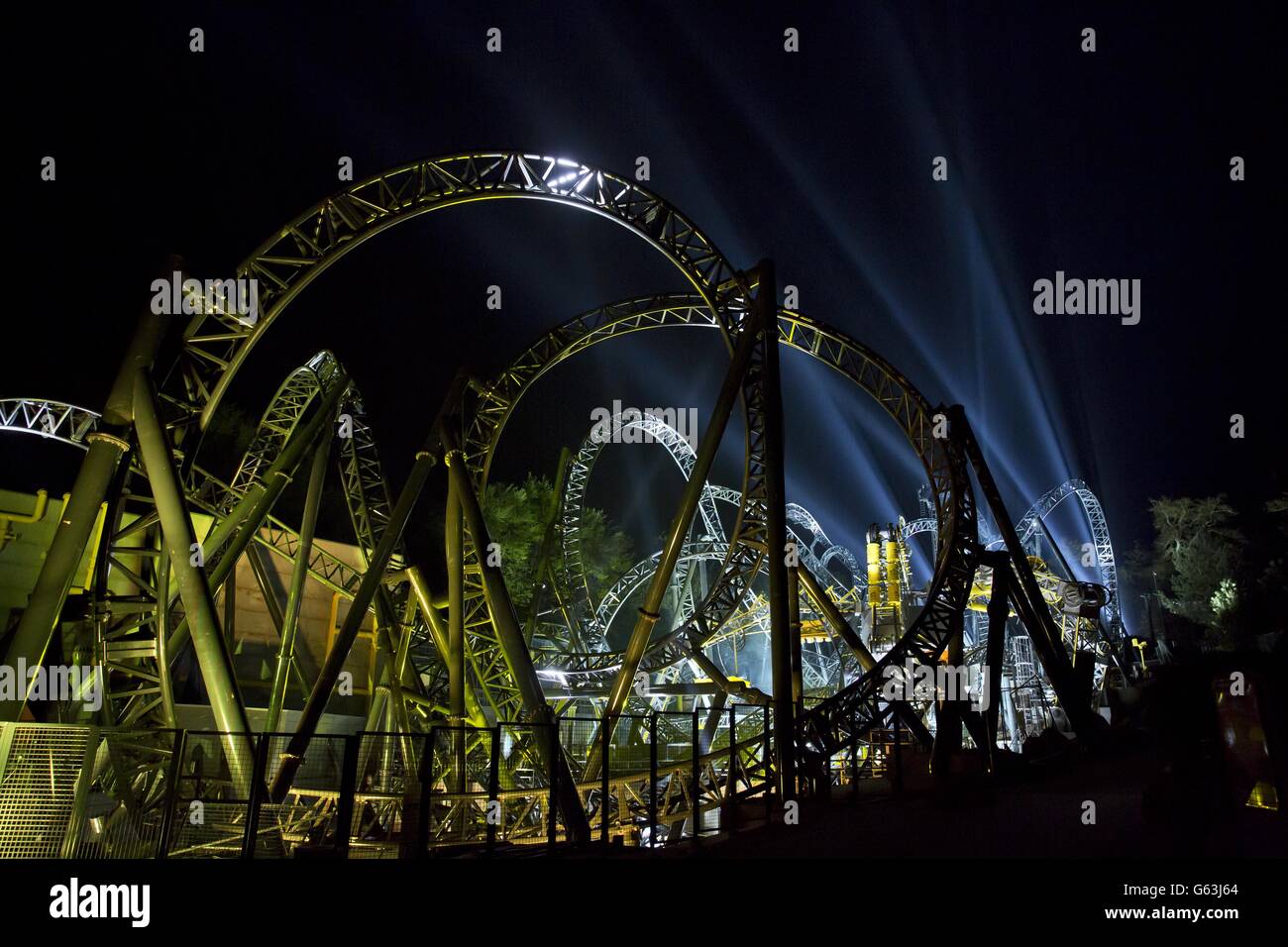 The Smiler at Alton Towers Stock Photo - Alamy