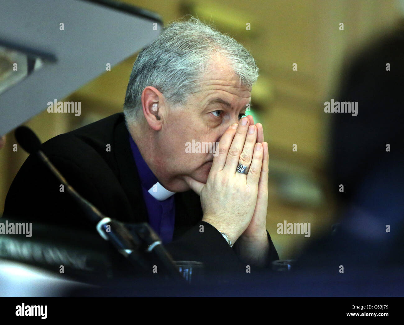 Archbishop of Dublin Dr Michael Jackson listens to Church of Ireland ...