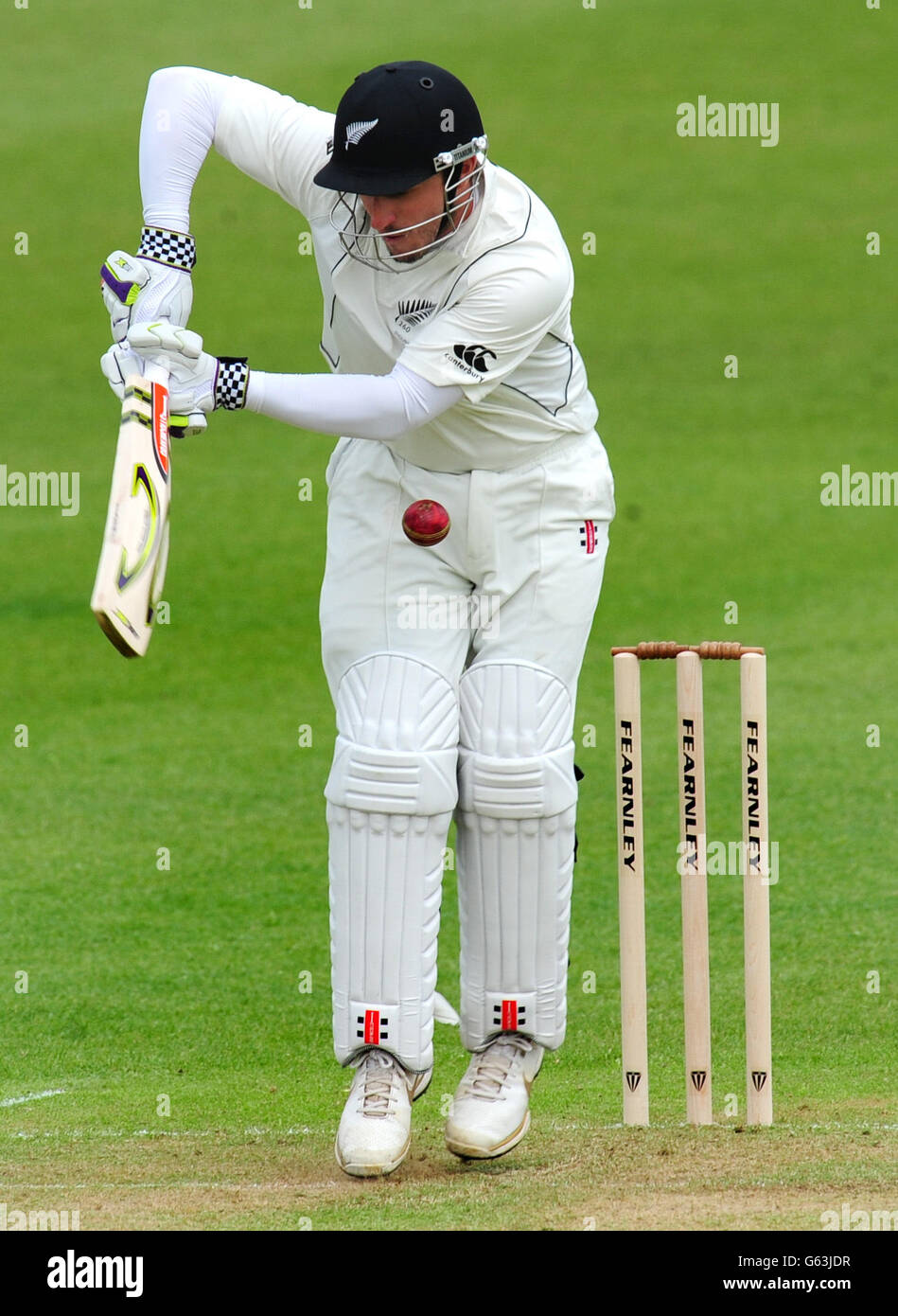 New zealands hamish rutherford day one tour match grace road hi-res ...