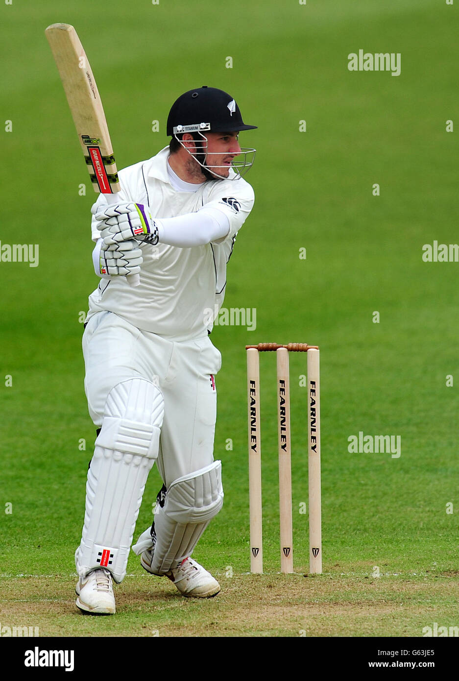 New zealands hamish rutherford day one tour match grace road hi-res ...