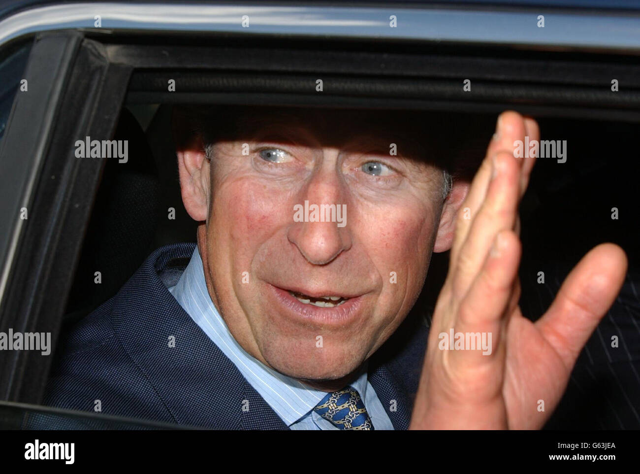 The Prince of Wales departing the Community Massimo at the Vallechiara ...