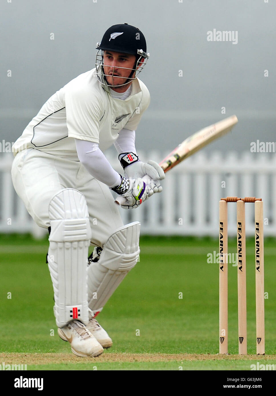 New zealands hamish rutherford day one tour match grace road hi-res ...
