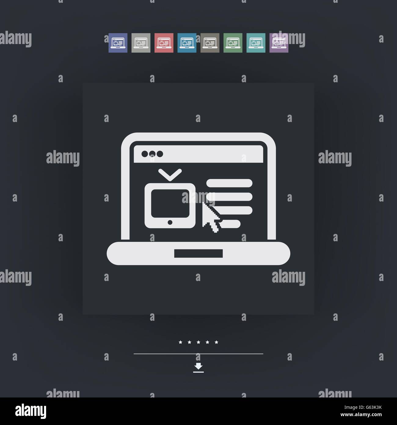 Web Tv site icon Stock Vector Image & Art - Alamy