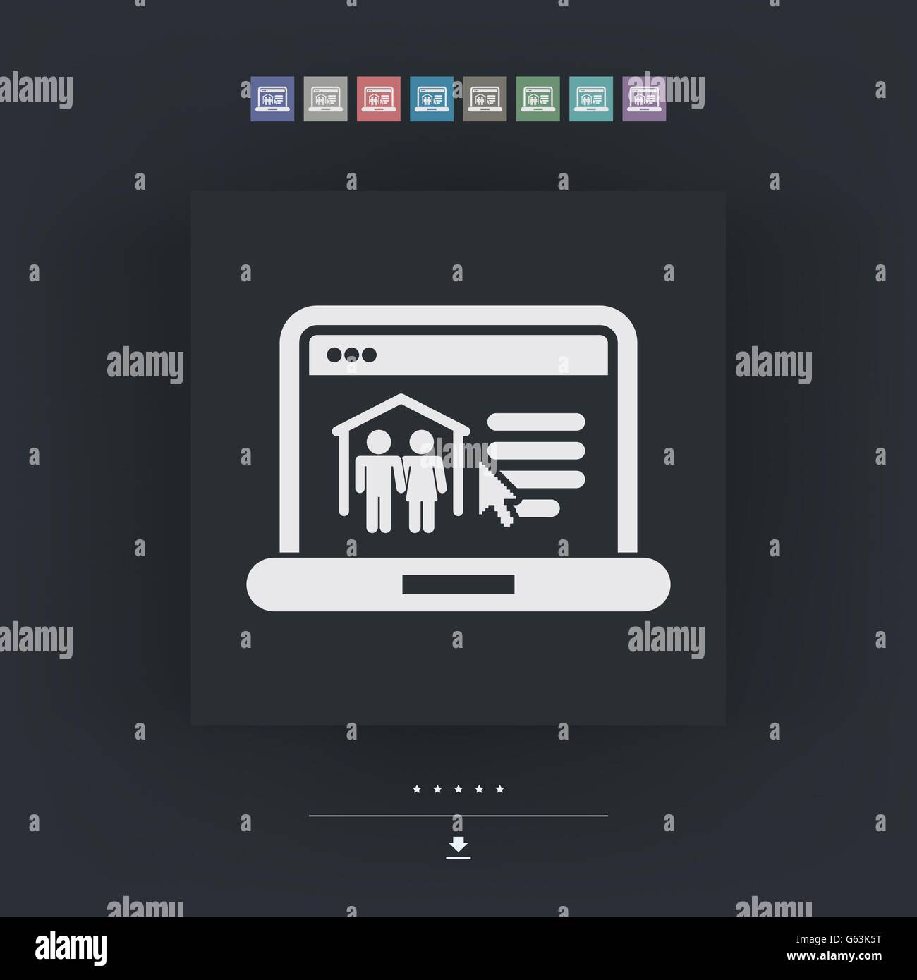 Real estate website icon Stock Vector Image & Art - Alamy