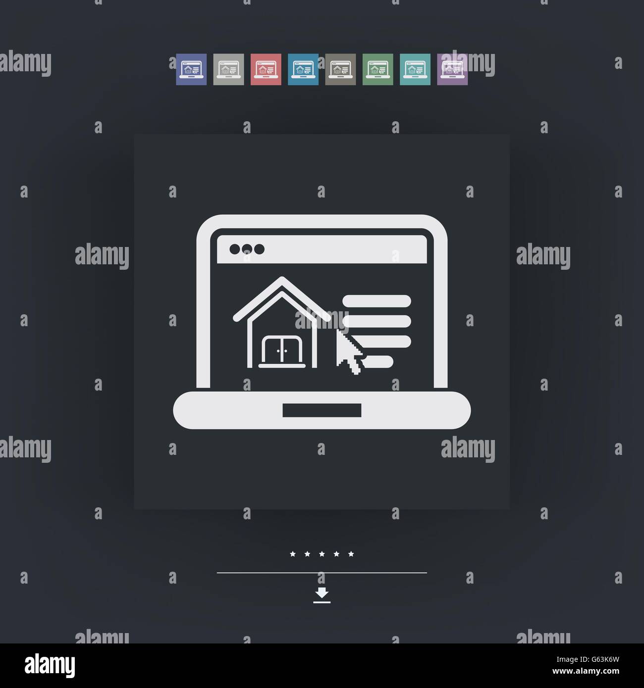 Real estate website icon Stock Vector Image & Art - Alamy