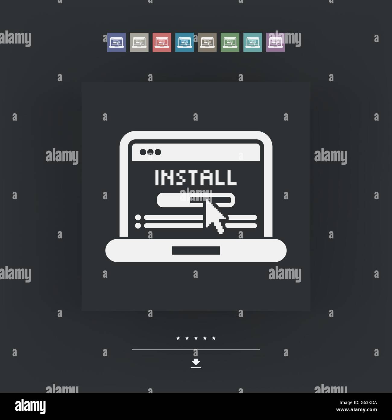 Wait installation Stock Vector Images - Alamy