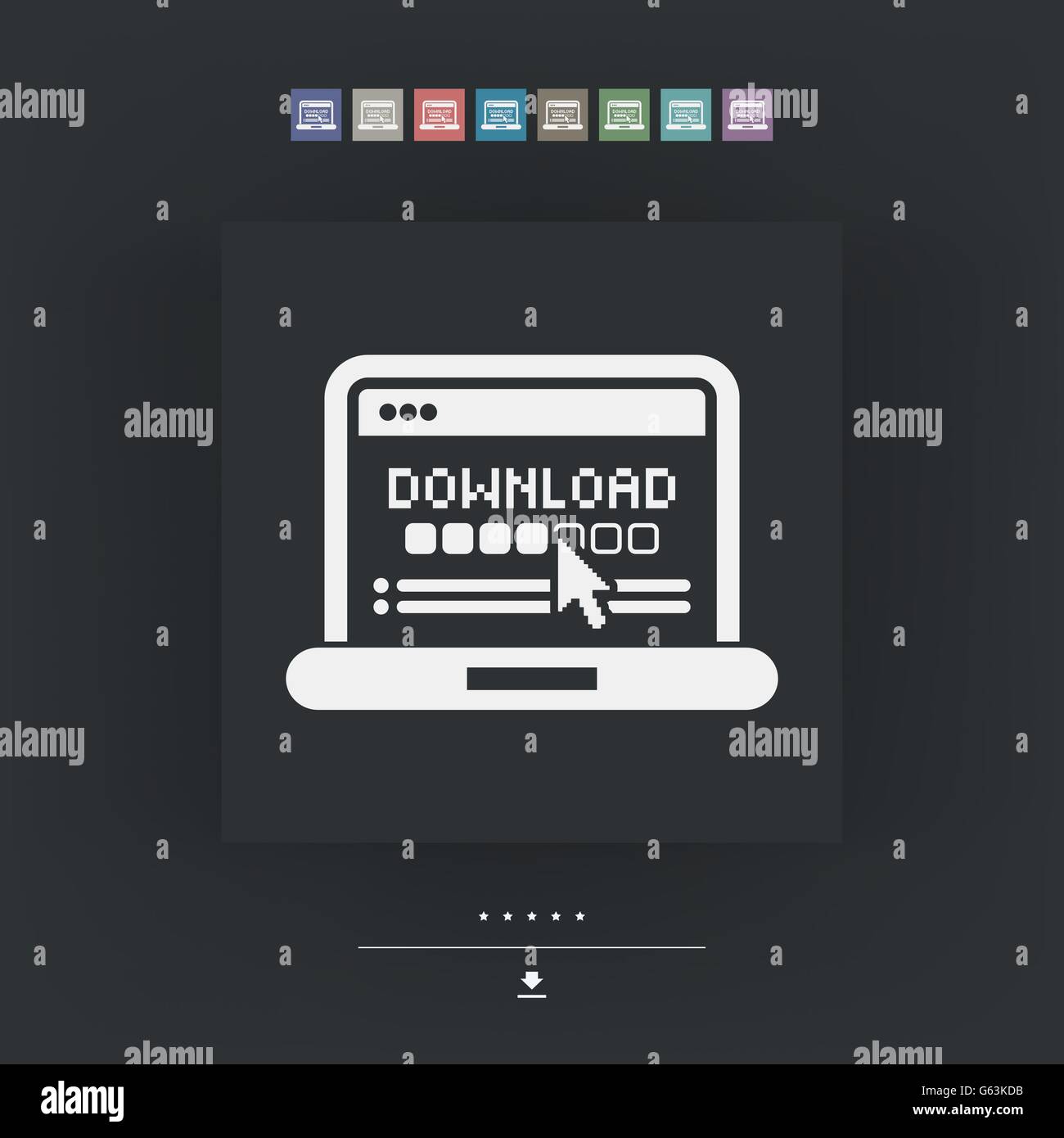 Download progress pc icon Stock Vector Image & Art - Alamy