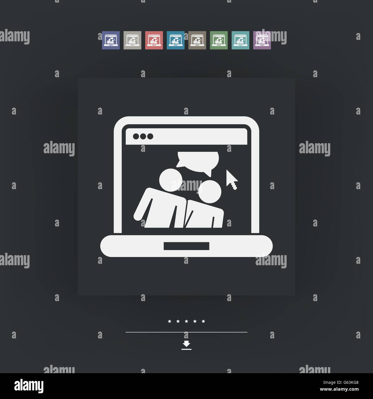Web chat icon Stock Vector Image & Art - Alamy