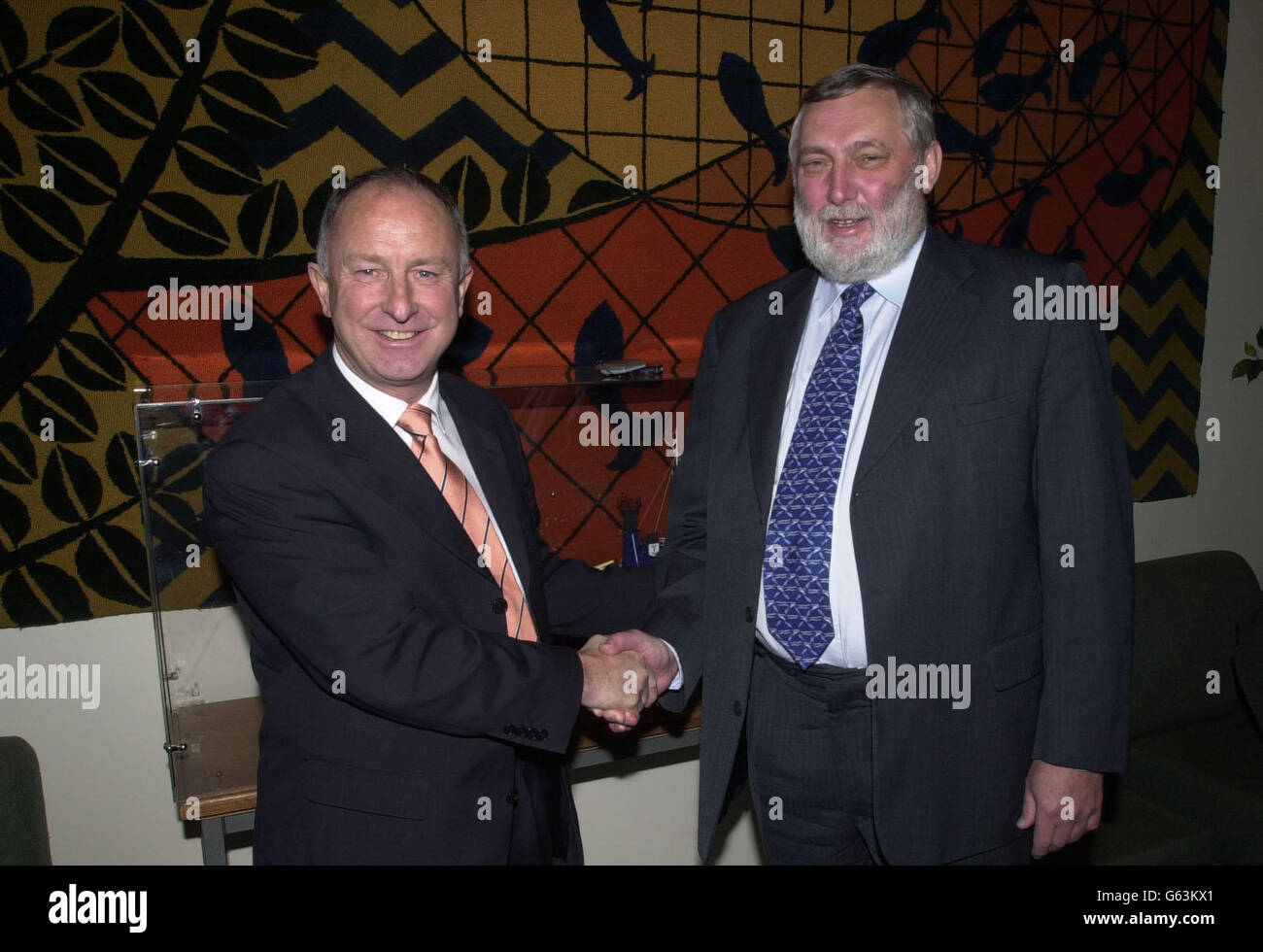 Dermot Ahern and Franz Fischer Stock Photo - Alamy