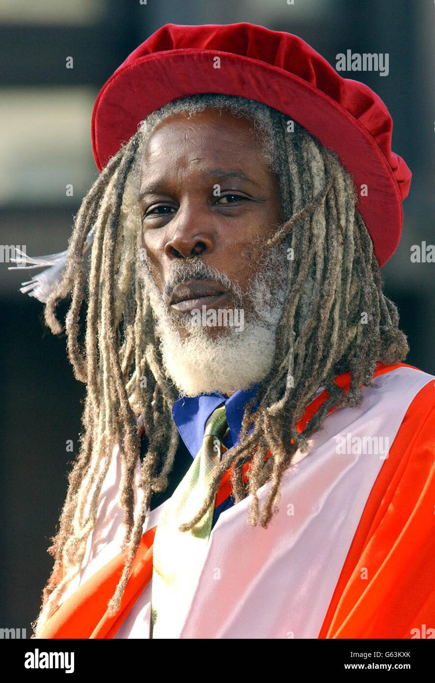 Singer Billy Ocean celebrates after receiving an Honorary Doctor of ...