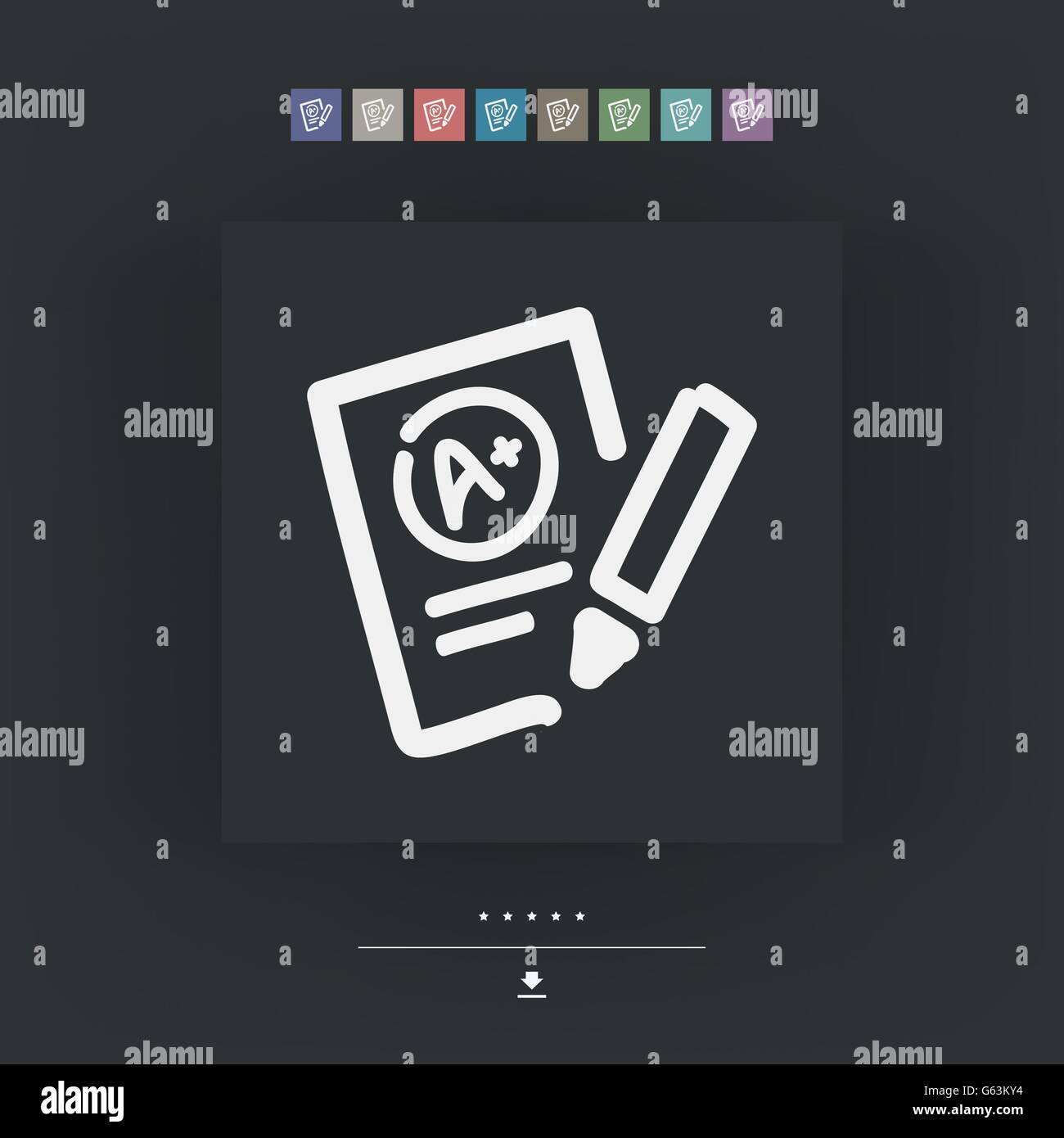 Excellent evaluation test icon Stock Vector Image & Art - Alamy