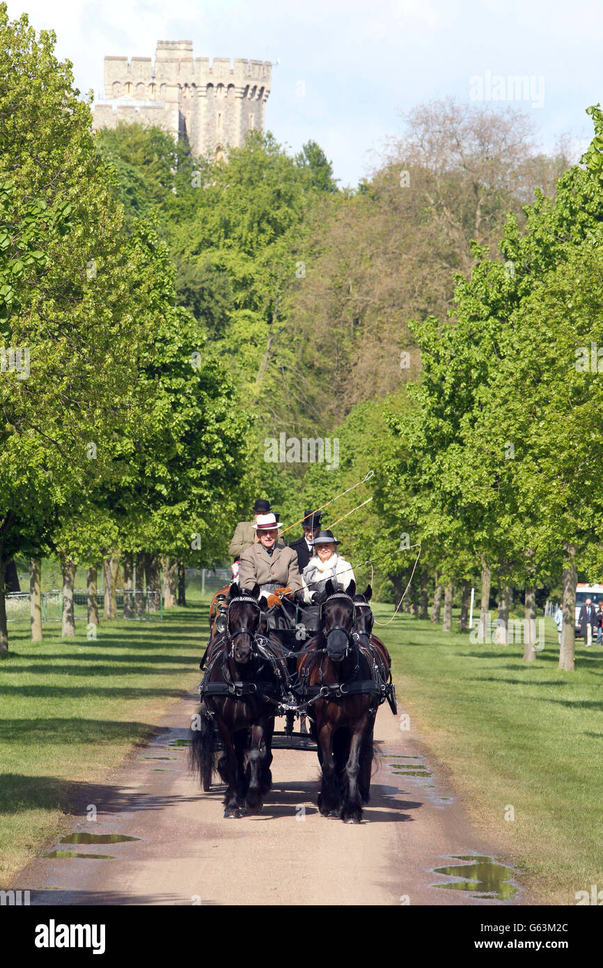 The Duke of Edinburgh joins other carriage drivers to participate in ...