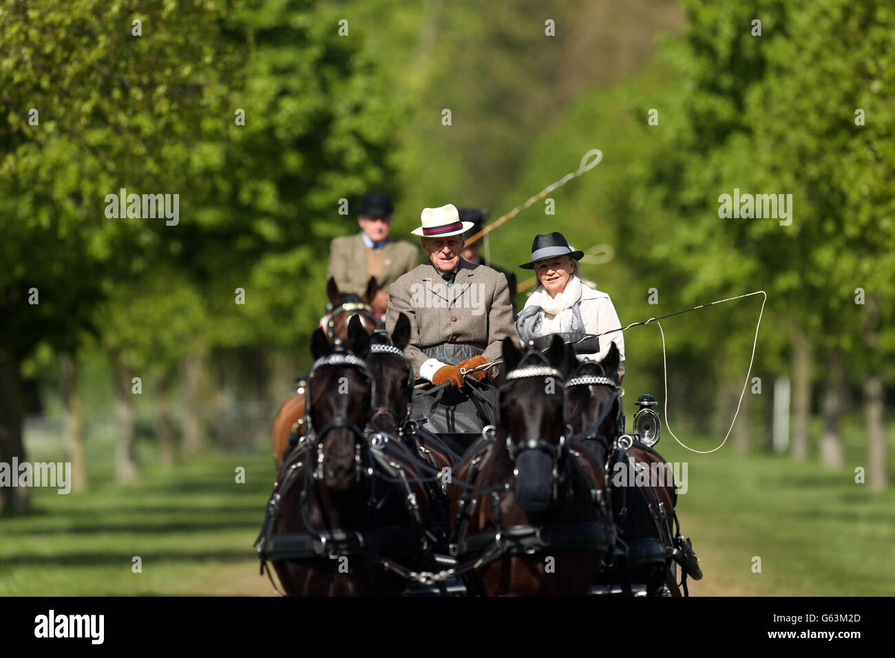 The Duke of Edinburgh joins other carriage drivers to participate in ...