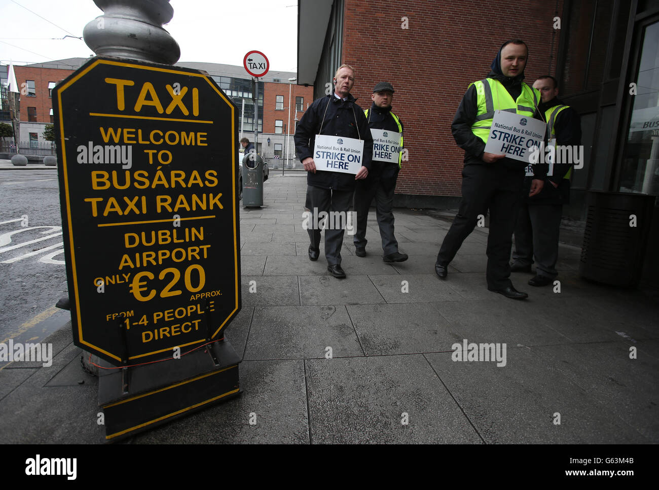 Bus strike chaos in Dublin Stock Photo - Alamy