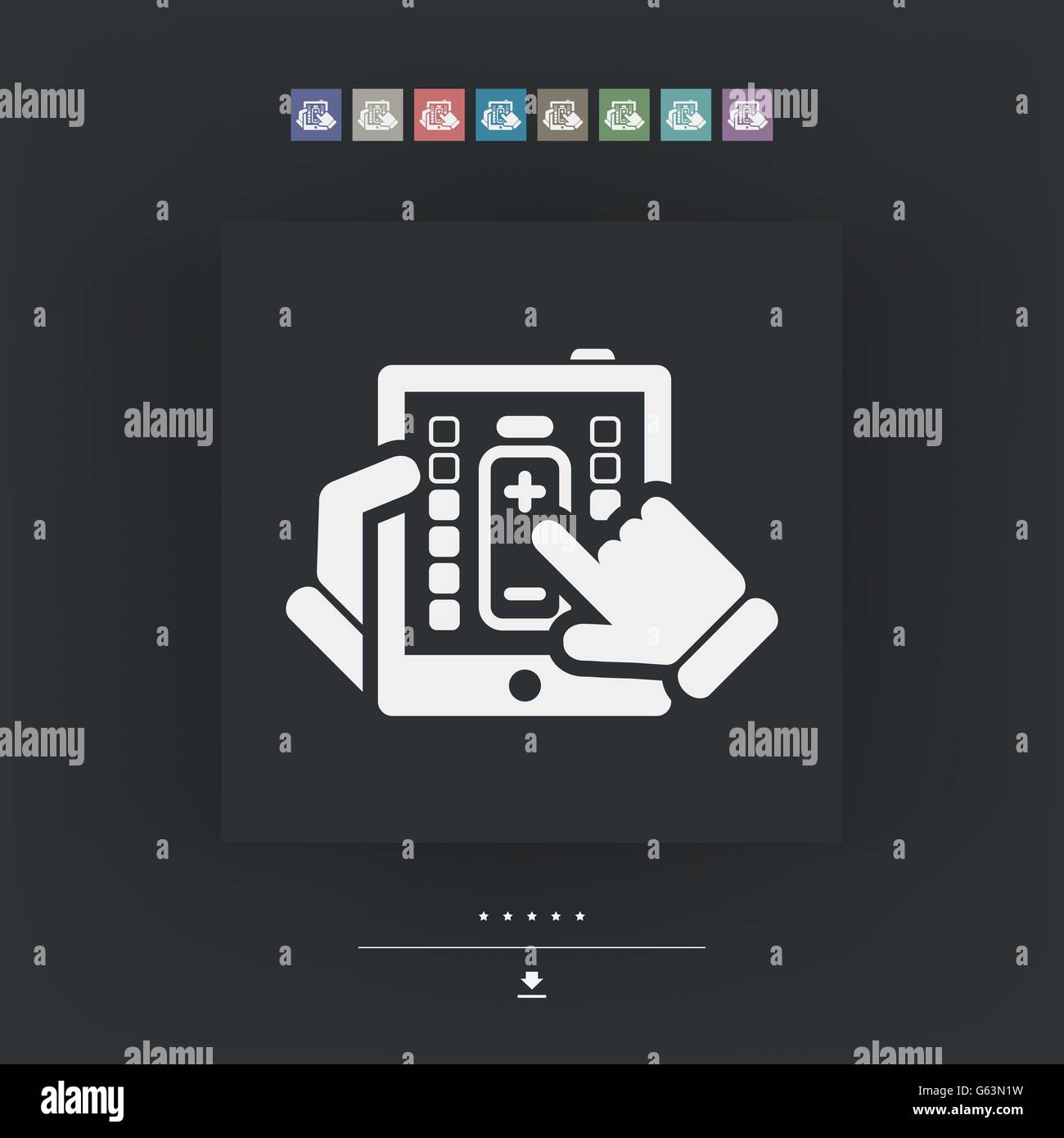 Tablet battery concept Stock Vector Image & Art - Alamy