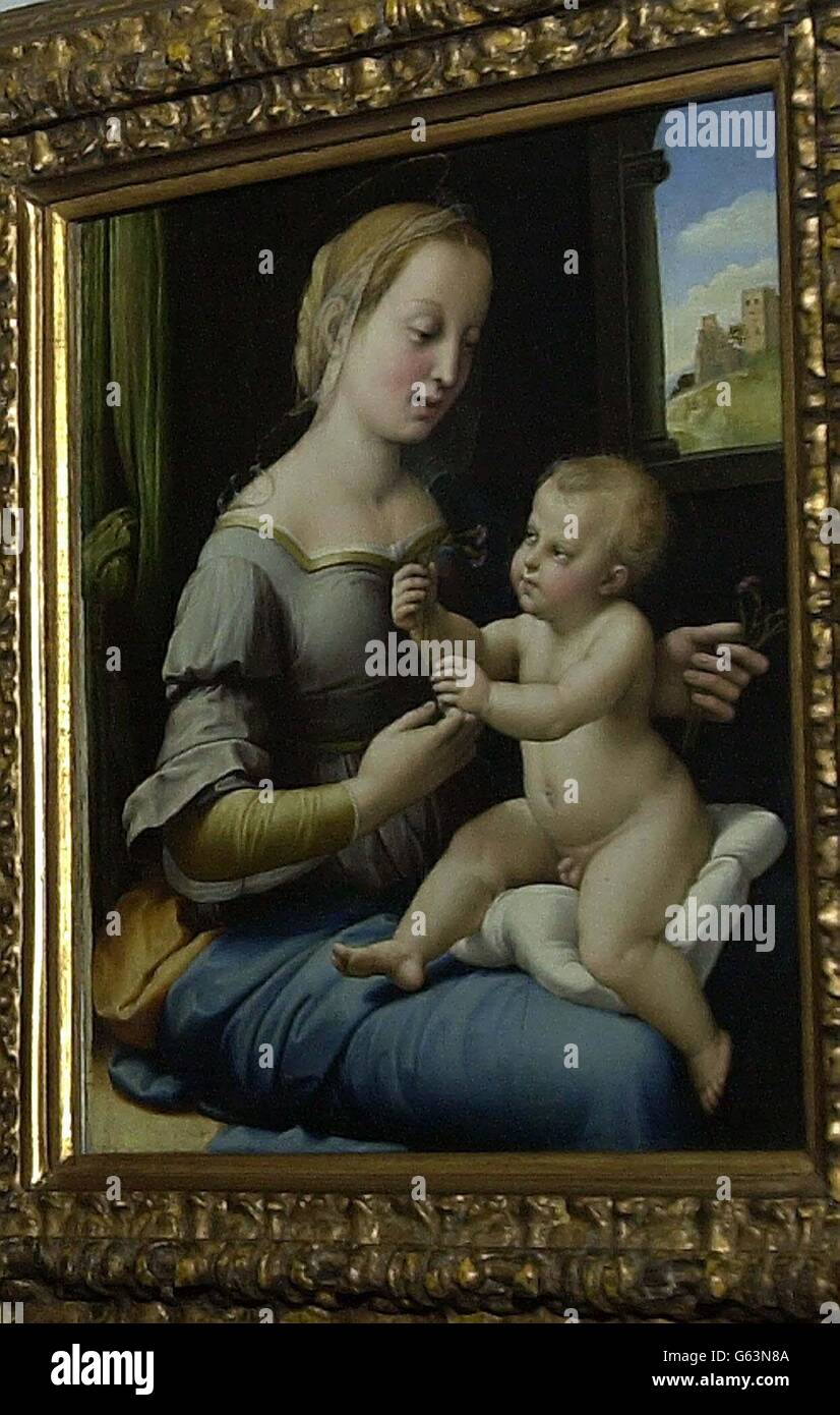 Raphael s The Madonna Of The Pinks On Display At The National Gallery raphael-s-the-madonna-of-the-pinks-on-display-at-the-national-gallery