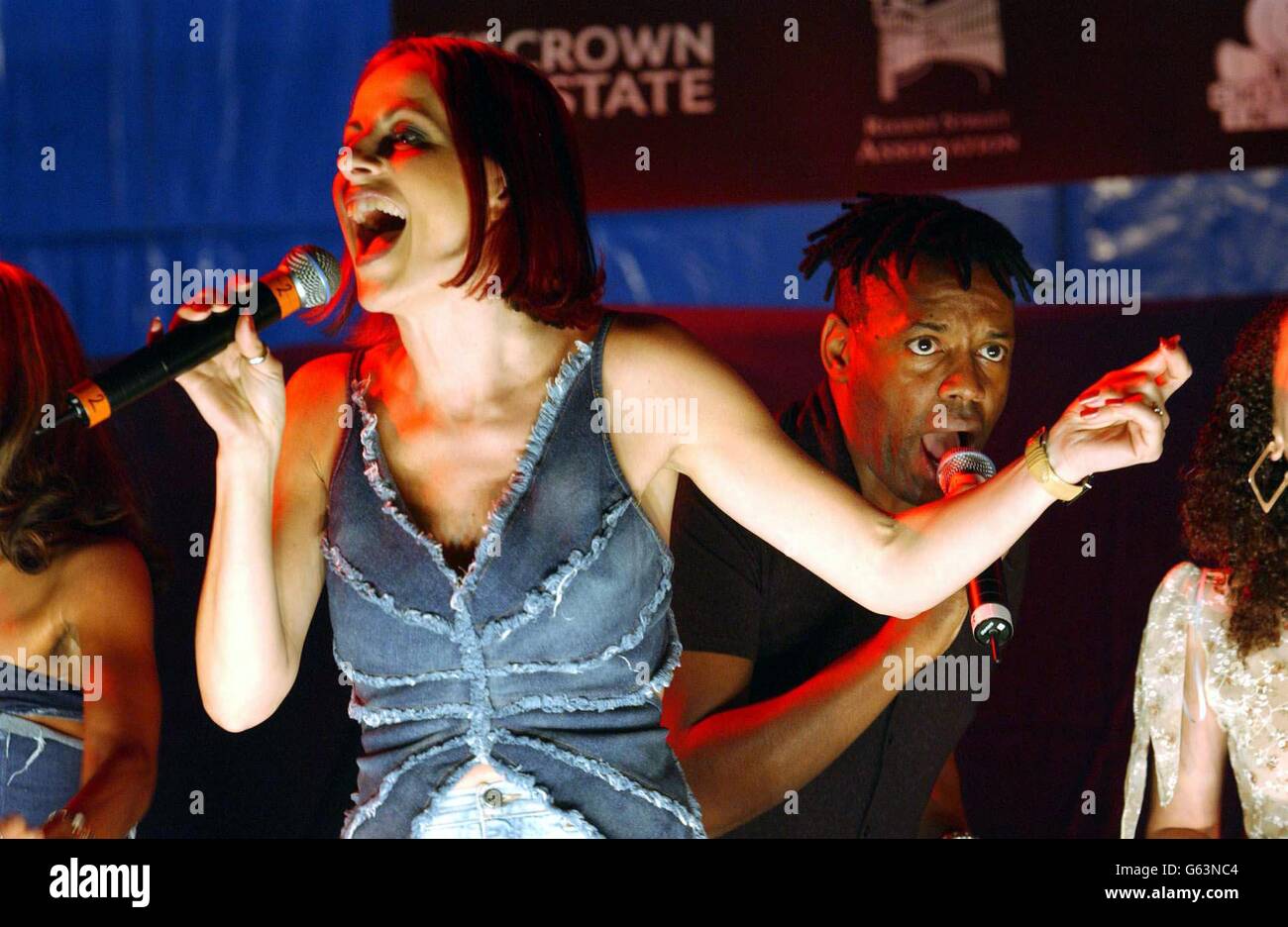 Fame Academy voice-coach Carrie Grant with her husband David Grant ...