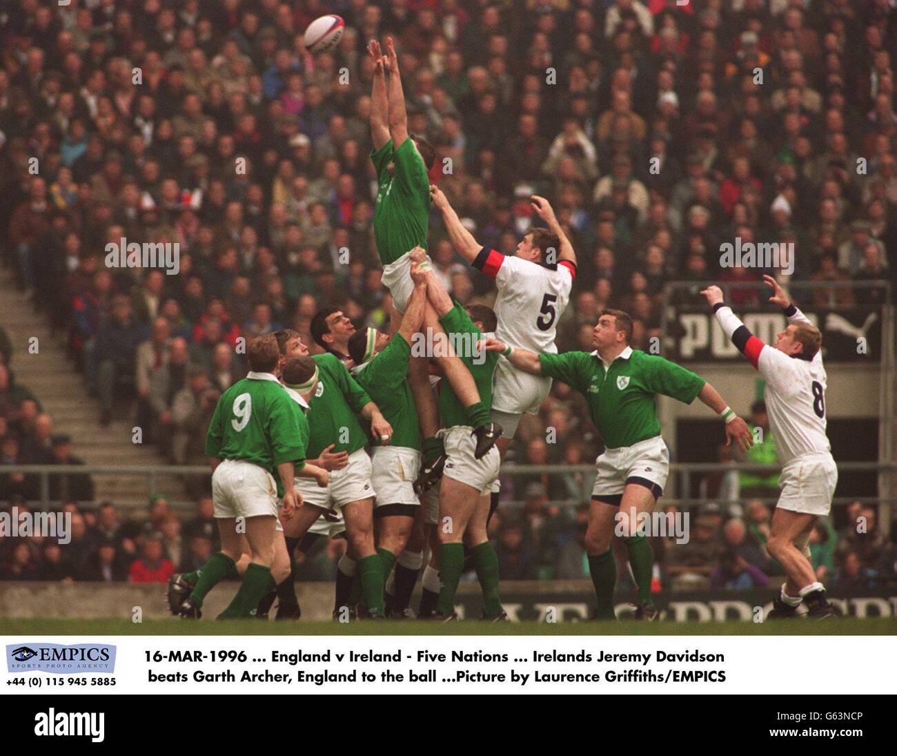 England v Ireland - 5 Nations - Rugby Union Stock Photo - Alamy