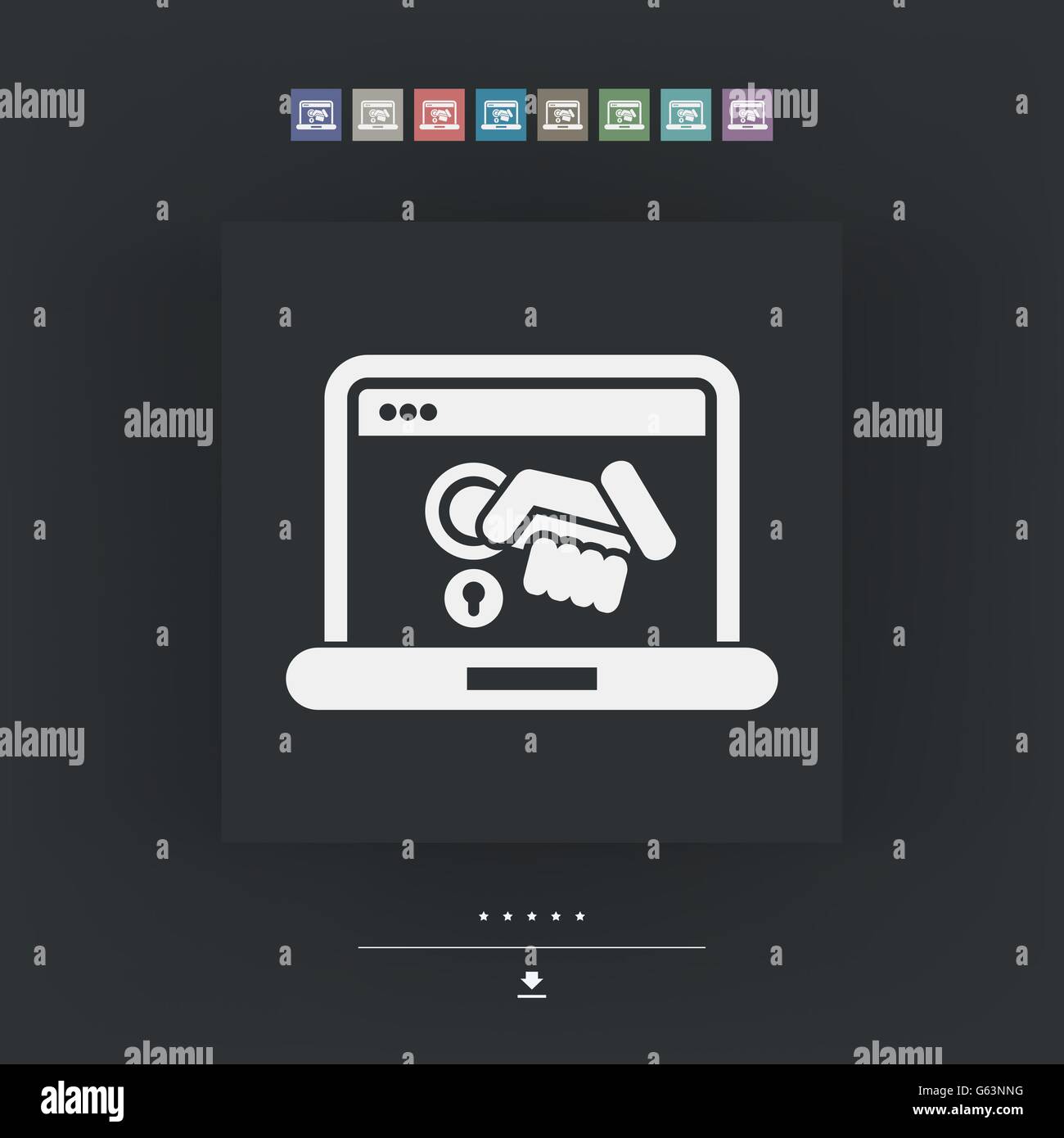 Computer privacy concept icon Stock Vector Image & Art - Alamy