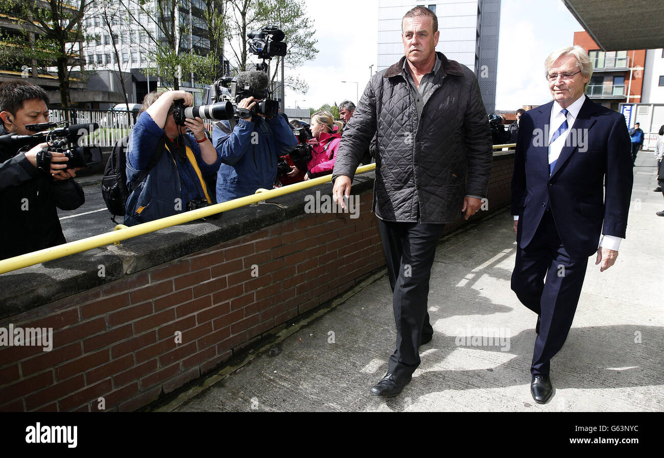 Coronation Street actor Bill Roach (right) leaves Preston Magistrates ...