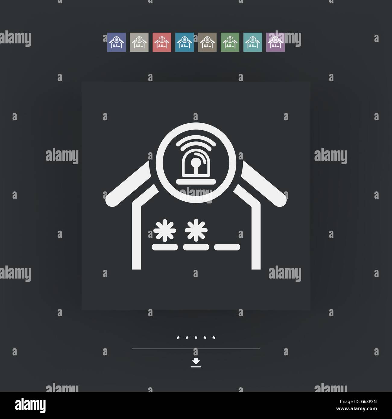 House alarm icon Stock Vector Image & Art - Alamy