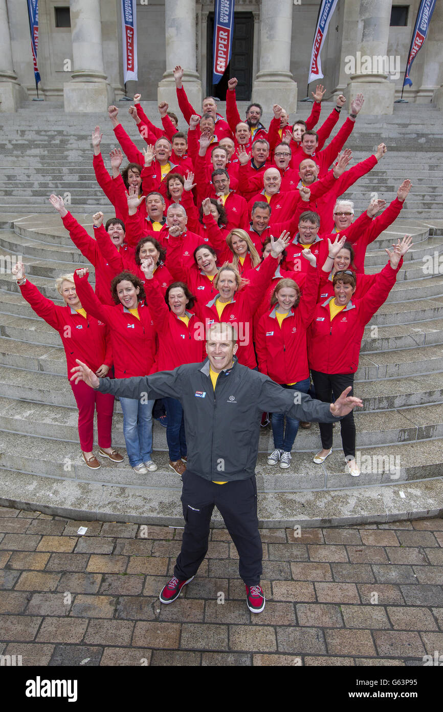 Sean McCarter with his crew members for the Clipper 13-14 Round the ...