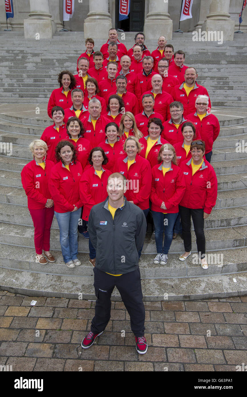 Sean McCarter with his crew members for the Clipper 13-14 Round the ...