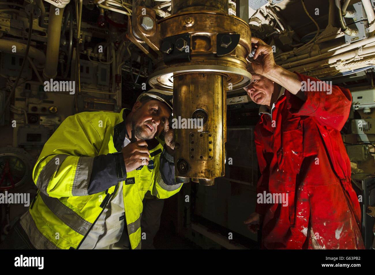 Submarine attack periscope refitted Stock Photo - Alamy